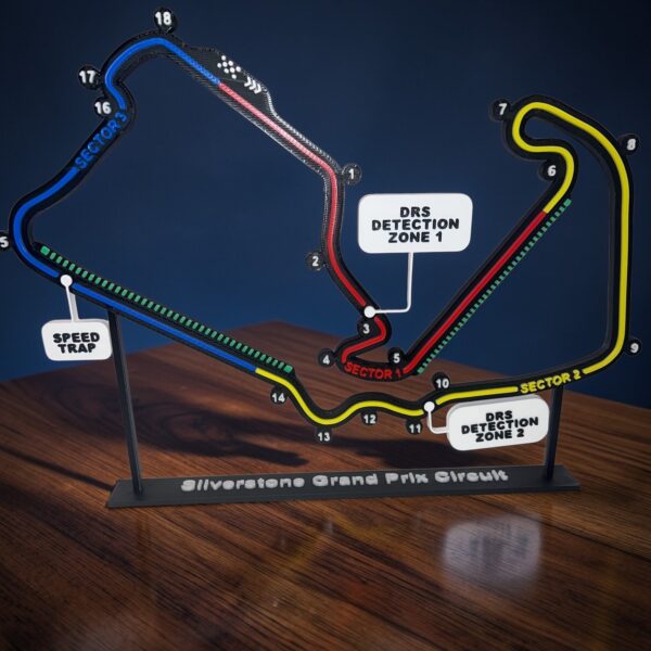 Silverstone Grand Prix Circuit - 3D Printed Desk Track Trophy V2 - The ...