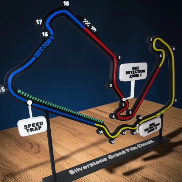 Silverstone Grand Prix Circuit - 3D Printed Desk Track Trophy V2 - The ...